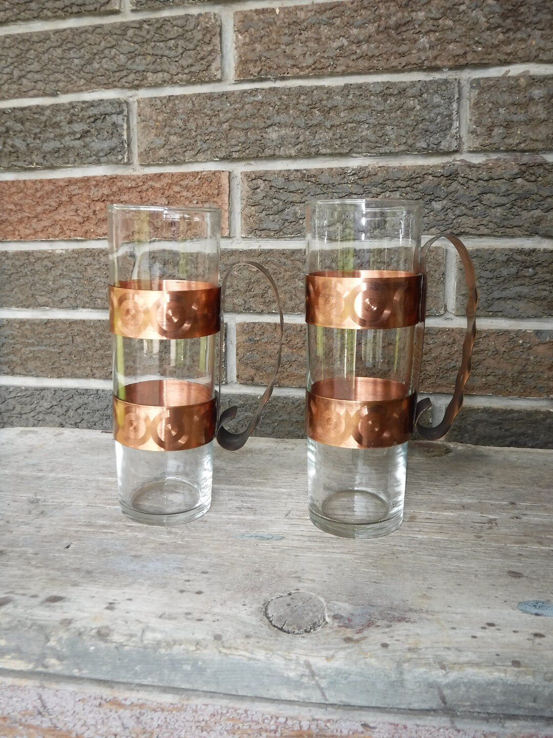 2 Mid Century Modern Fantasy Copperware and Hand Wrought Irish Cream ...