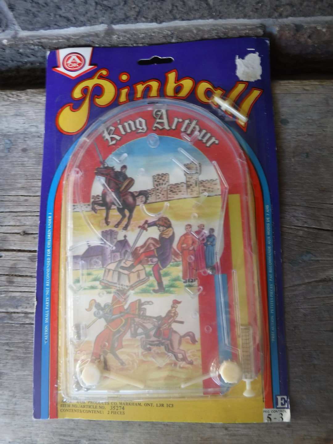 Vintage " King Arthur " Hand Held Pinball Game - Etsy