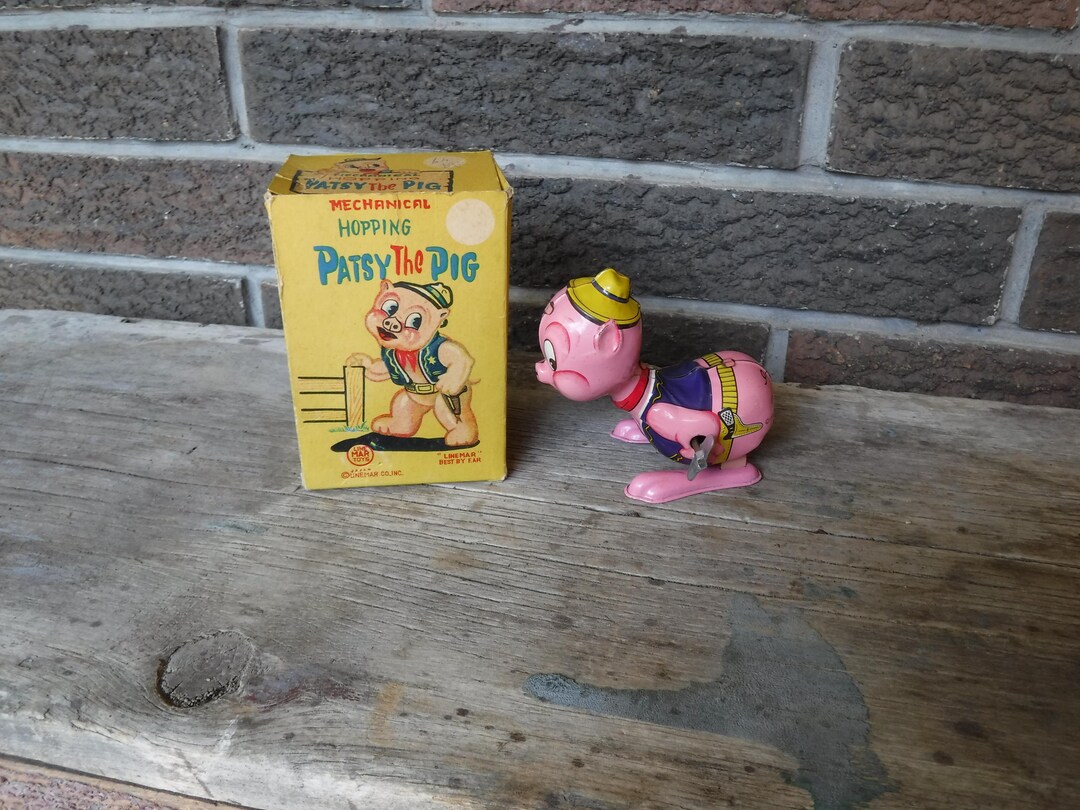 Vintage Marx Line Mar Toys Patsy the Pig Wind up Toy in the Original ...
