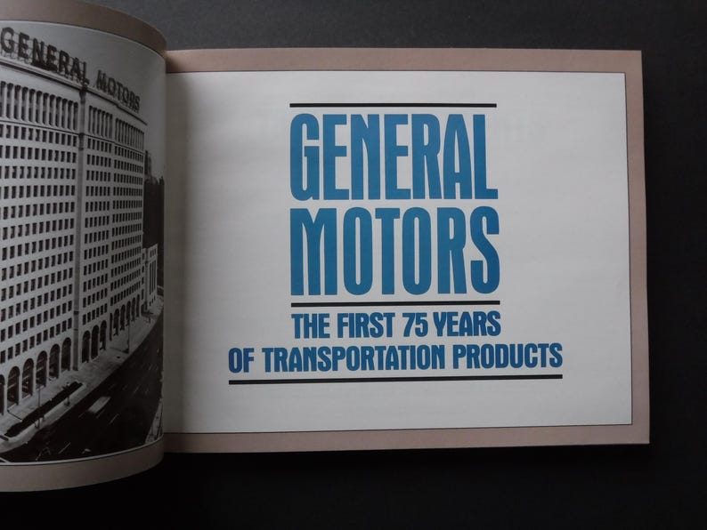 General Motors " the First 75 Years of Transportation Products" Book - Etsy