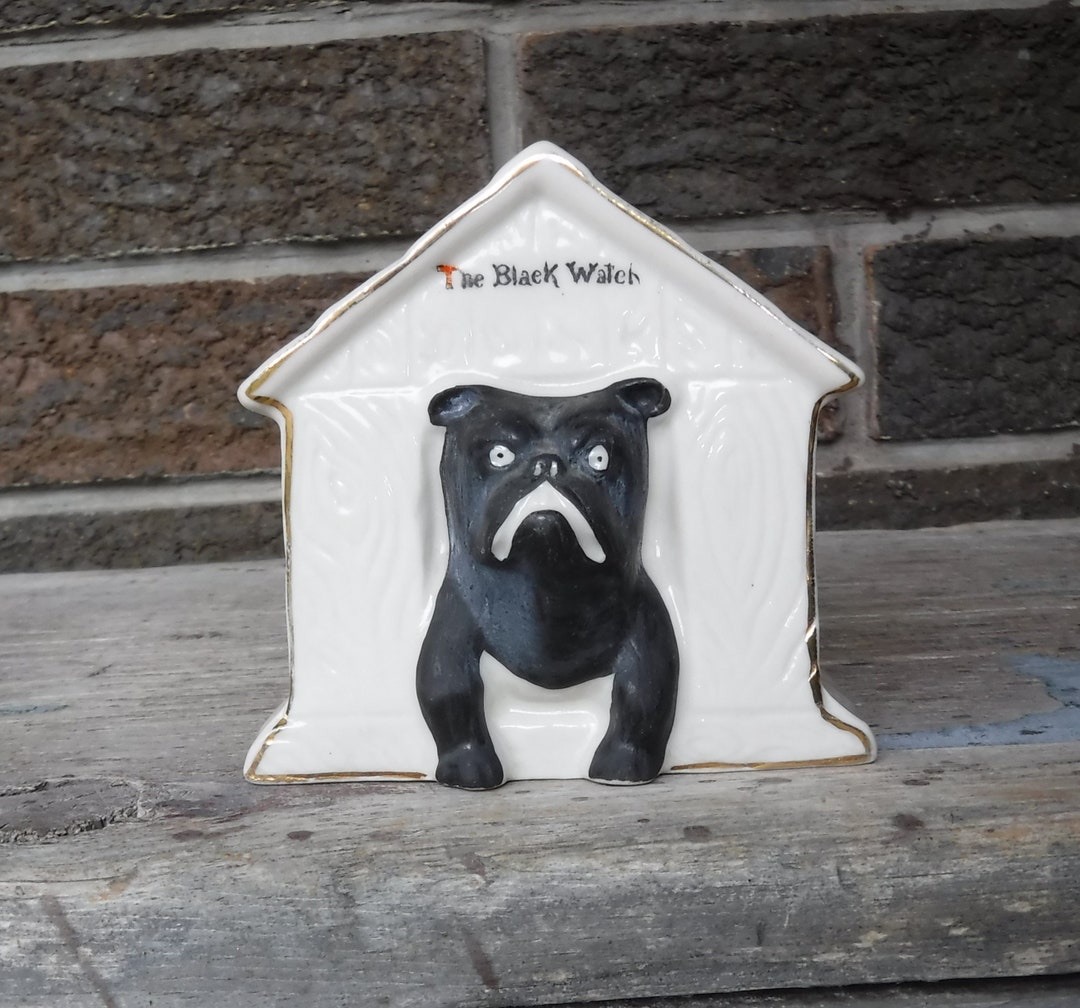 Vintage Carlton China " the Black Watch" Crested China With Bulldog ...
