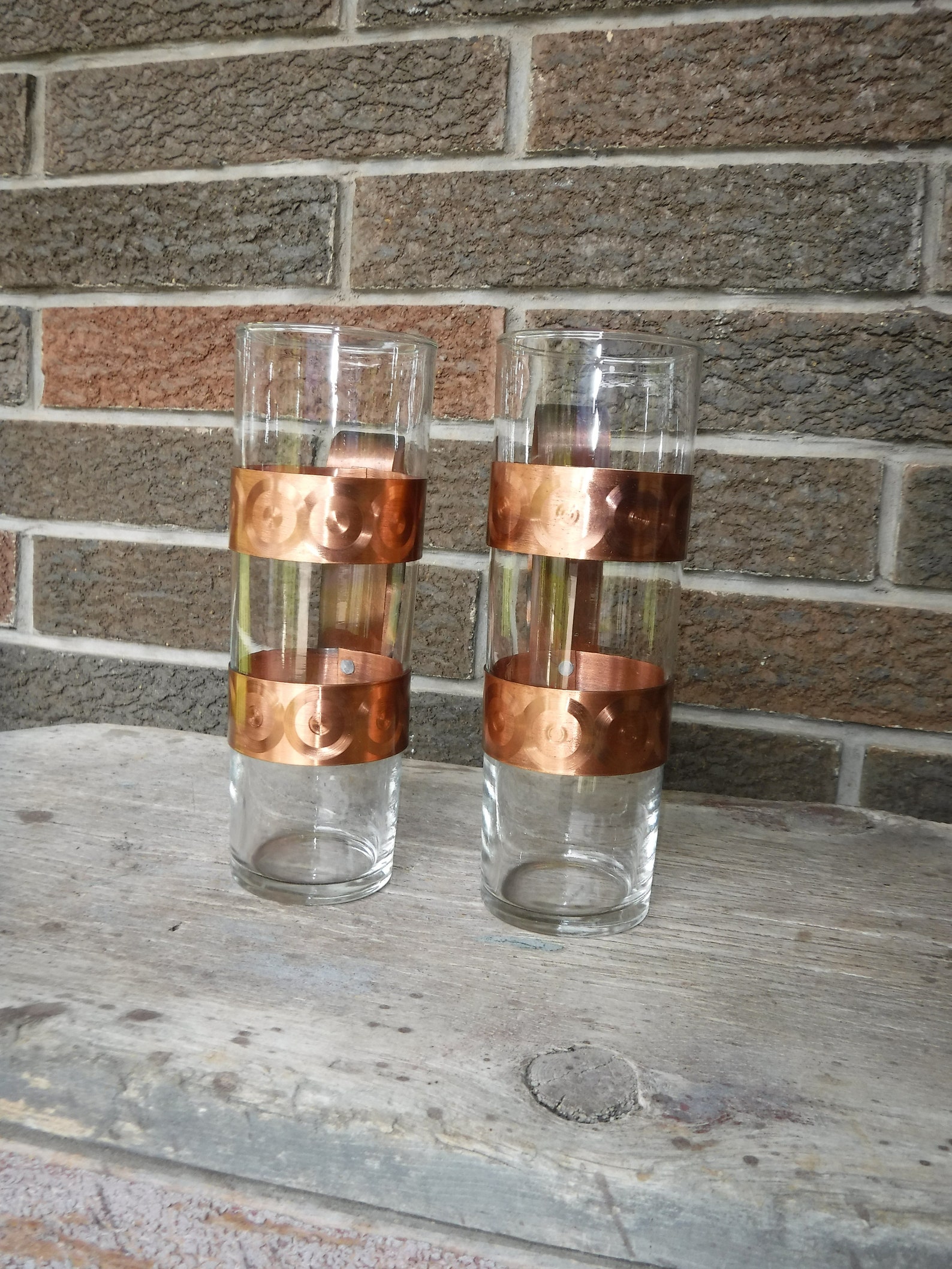 2 Mid Century Modern Fantasy Copperware and Hand Wrought Irish Cream ...