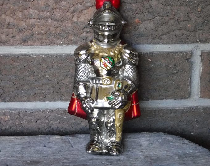Vintage Polonaise Suit of Armor Christmas Tree Ornament Mercury Glass ...