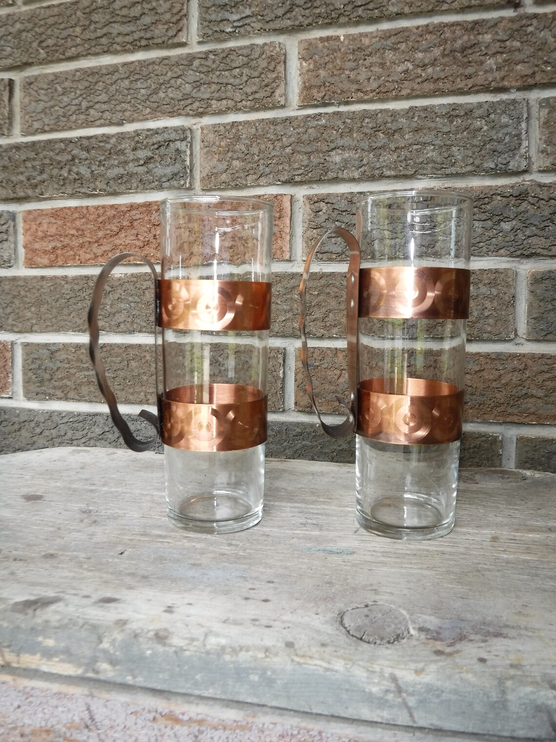 2 Mid Century Modern Fantasy Copperware and Hand Wrought Irish Cream ...