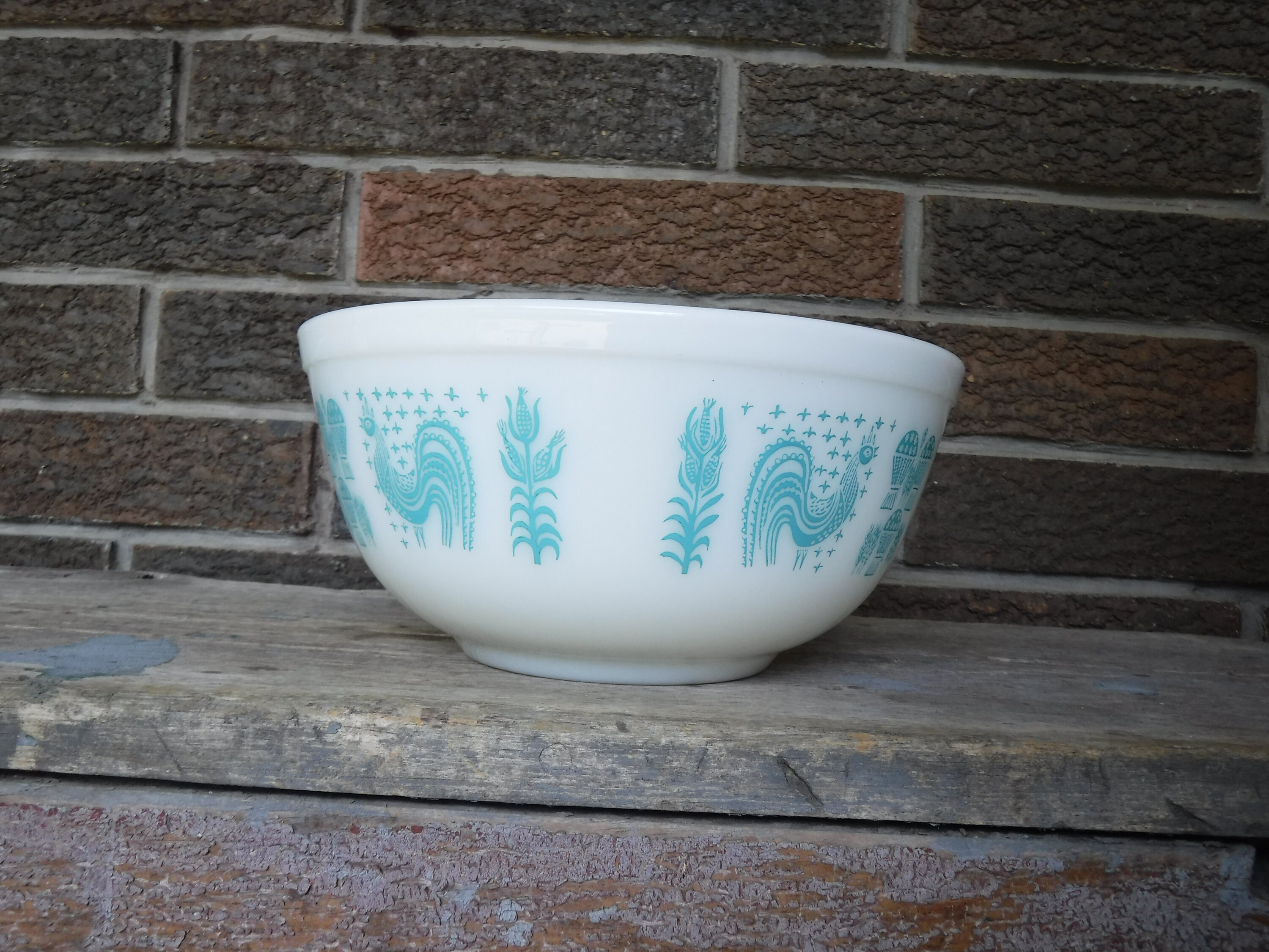 Vintage Pyrex Amish Butterprint Turquoise Mixing Bowl Nesting Bowl 403 ...