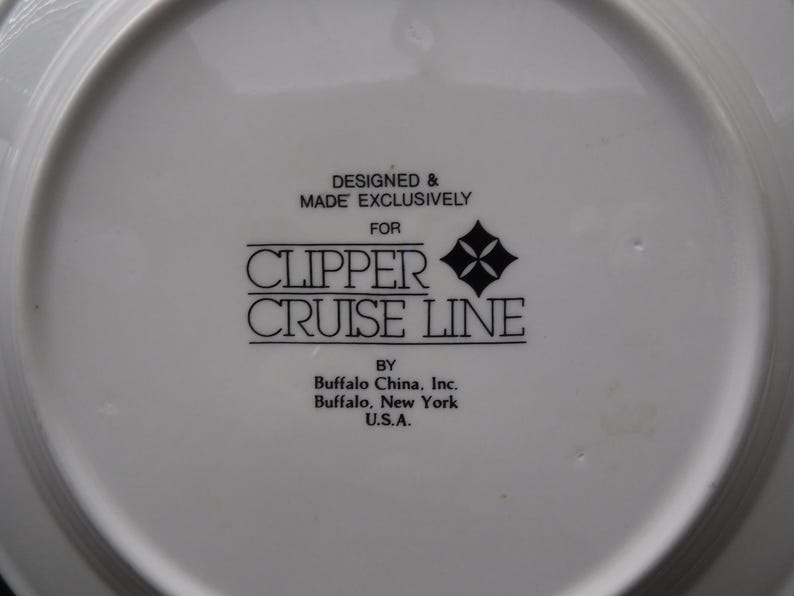 Vintage Clipper Cruise Line Dinner Plate by Buffalo China - Etsy