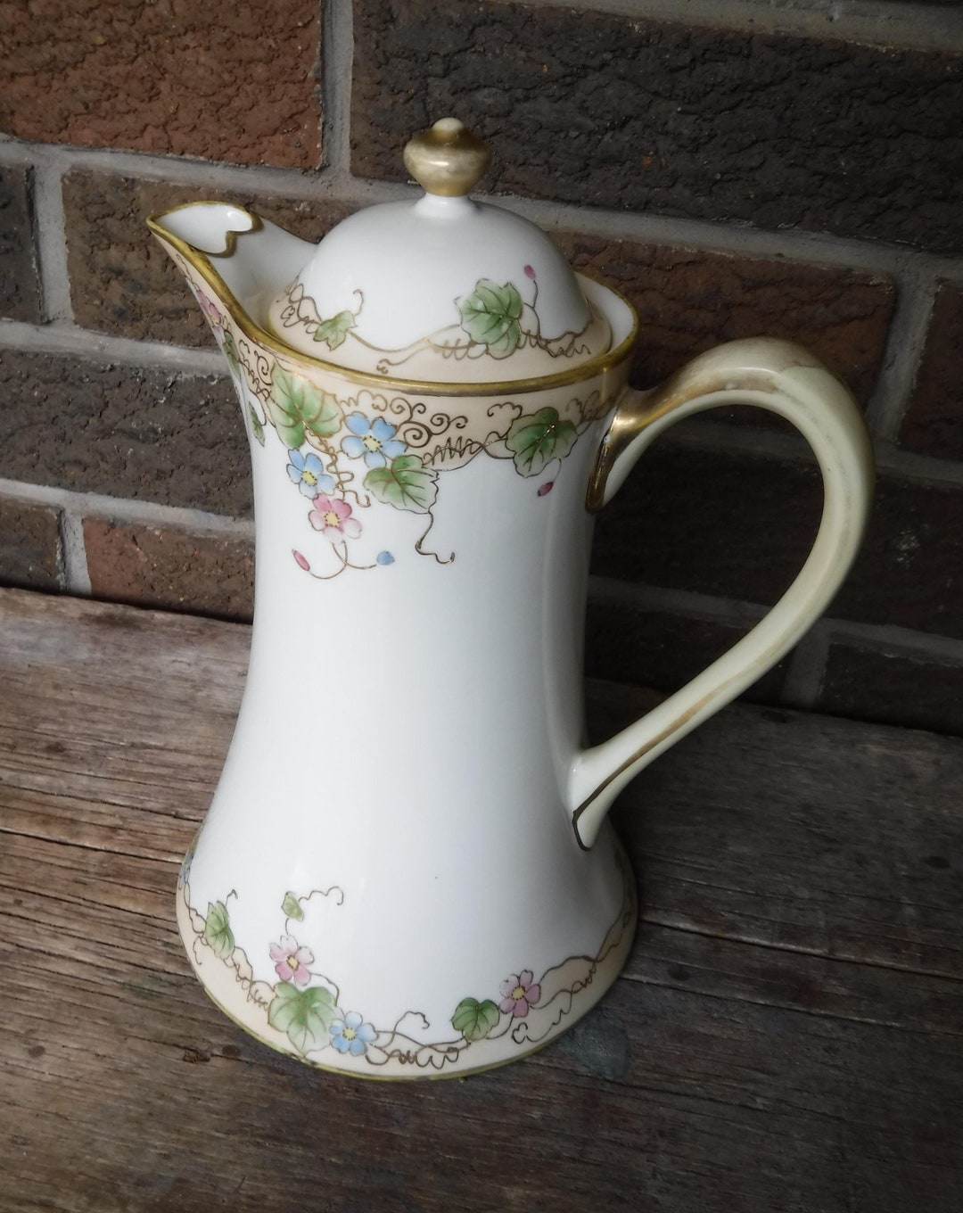 Hand Painted Nippon Cocoa Pot / Chocolate Pot - Etsy