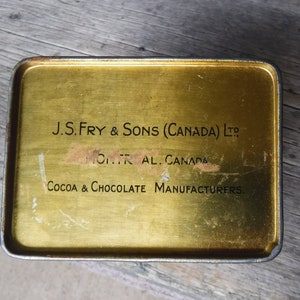 Rare Vintage J.S. Fry & Sons Cocoa and Chocolate Tin Coin Bank - Etsy