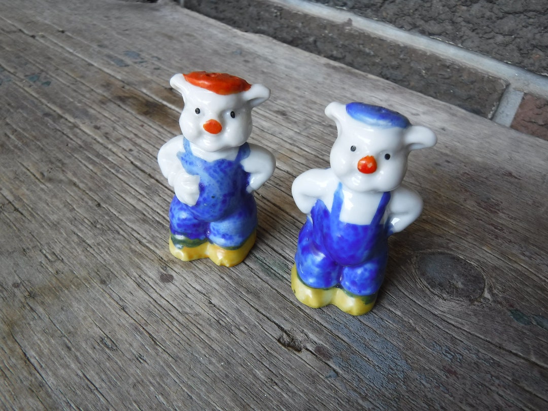 Vintage Anthropomorphic 1950's Japan Pig Farmers Salt and Pepper ...