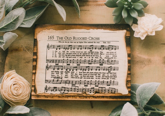The Old Rugged Cross Sign Wall Decor Christian Signs Hymn | Etsy