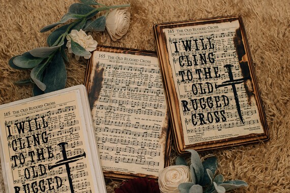 The Old Rugged Cross Sign Wall Decor Christian Signs Hymn - Etsy