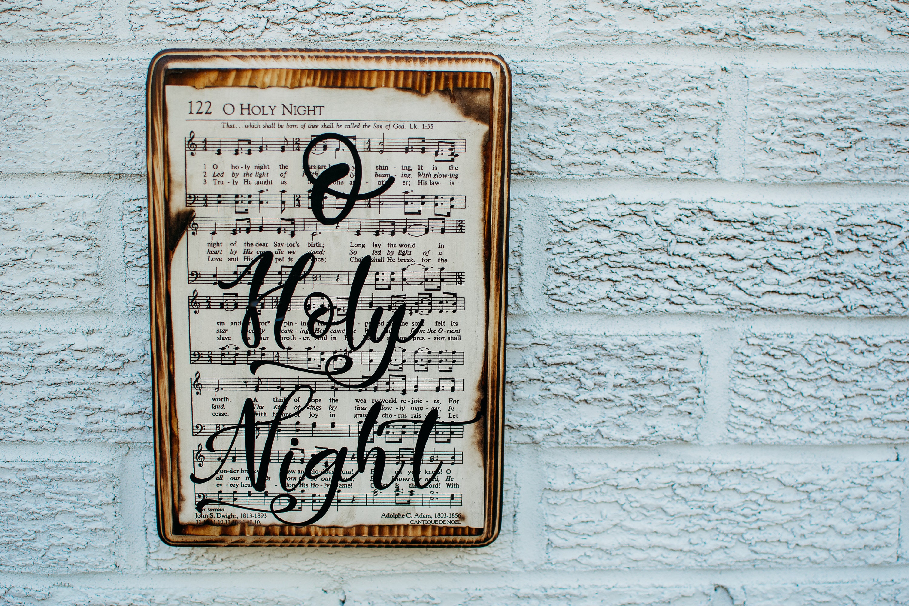 O Holy Night Sign Burnt Wall Decor Christian Signs - Etsy
