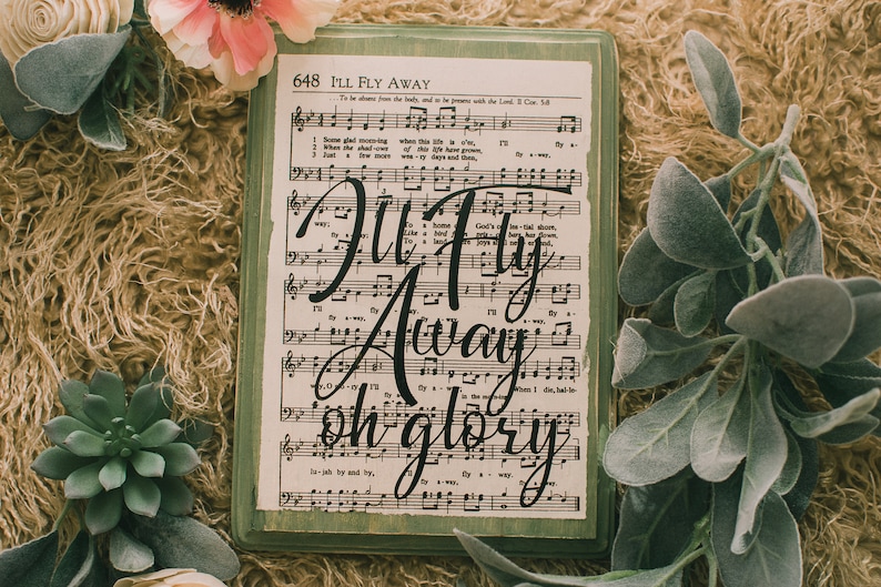 I'll Fly Away Sign Wall Decor Christian Signs Hymn | Etsy