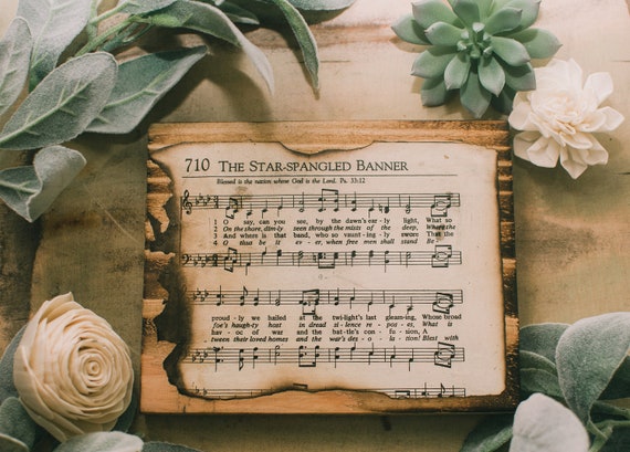 The Star-Spangled Banner Sign Wall Decor Christian Signs | Etsy