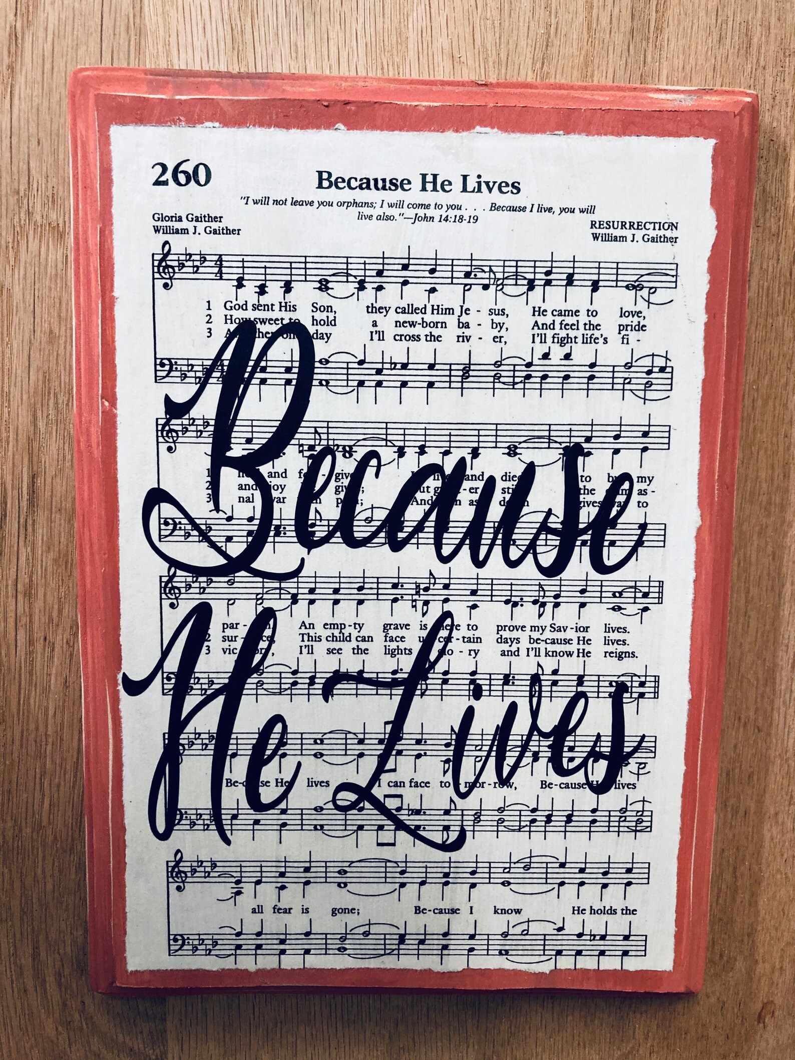 Because He Lives Sign Wall Decor Christian Signs Hymn | Etsy