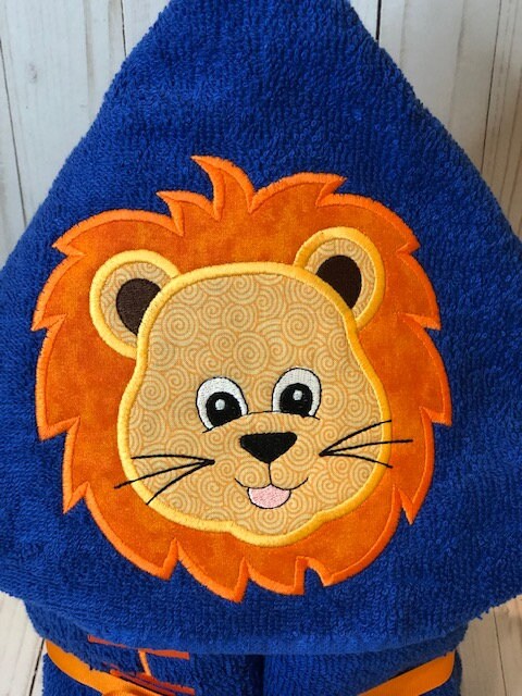 Lion Hooded Towel/kid's Lion Hooded Towel/personalized Lion Hooded ...