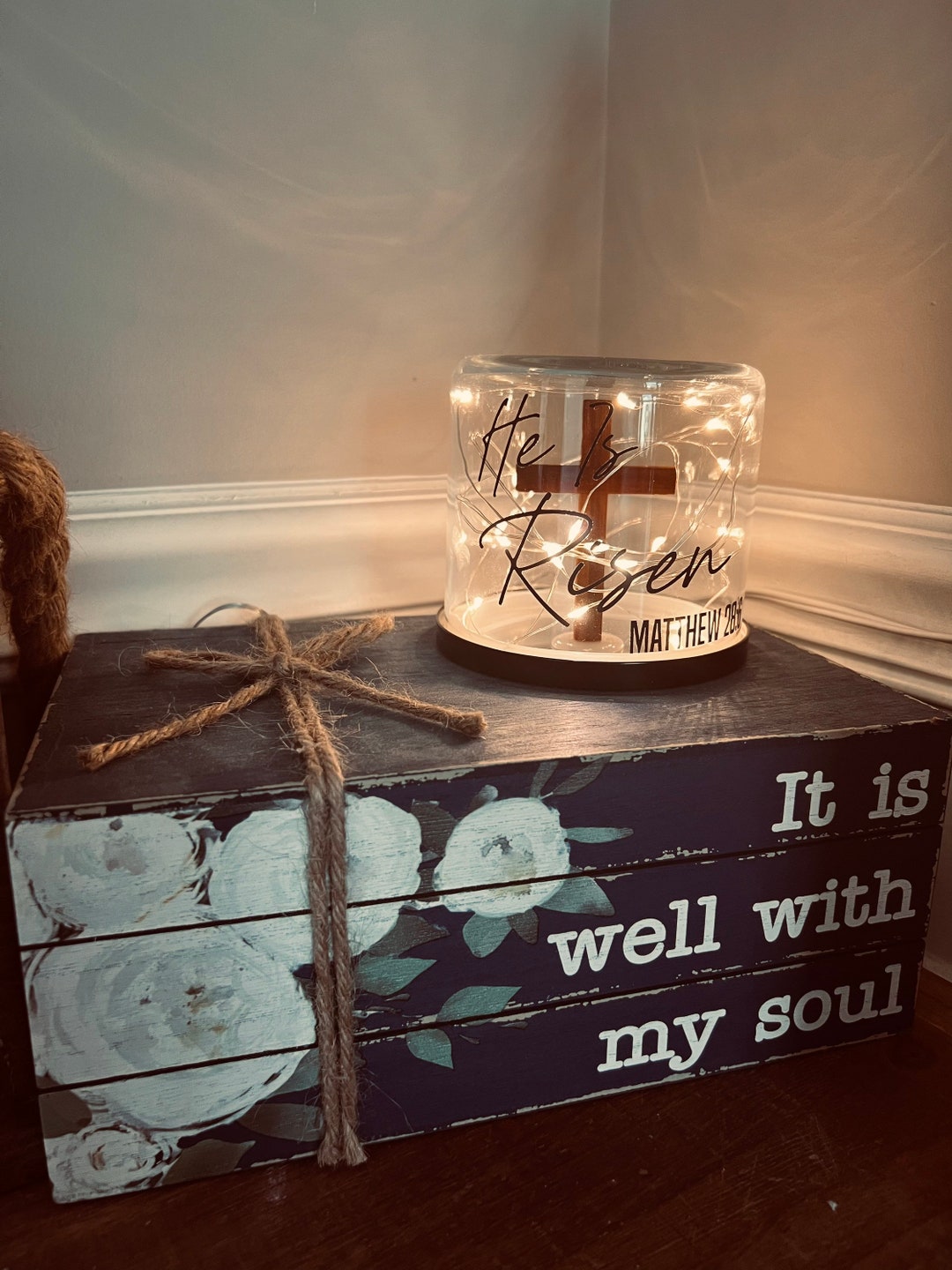 Bible Verse Scripture Cross Night Light - Etsy UK