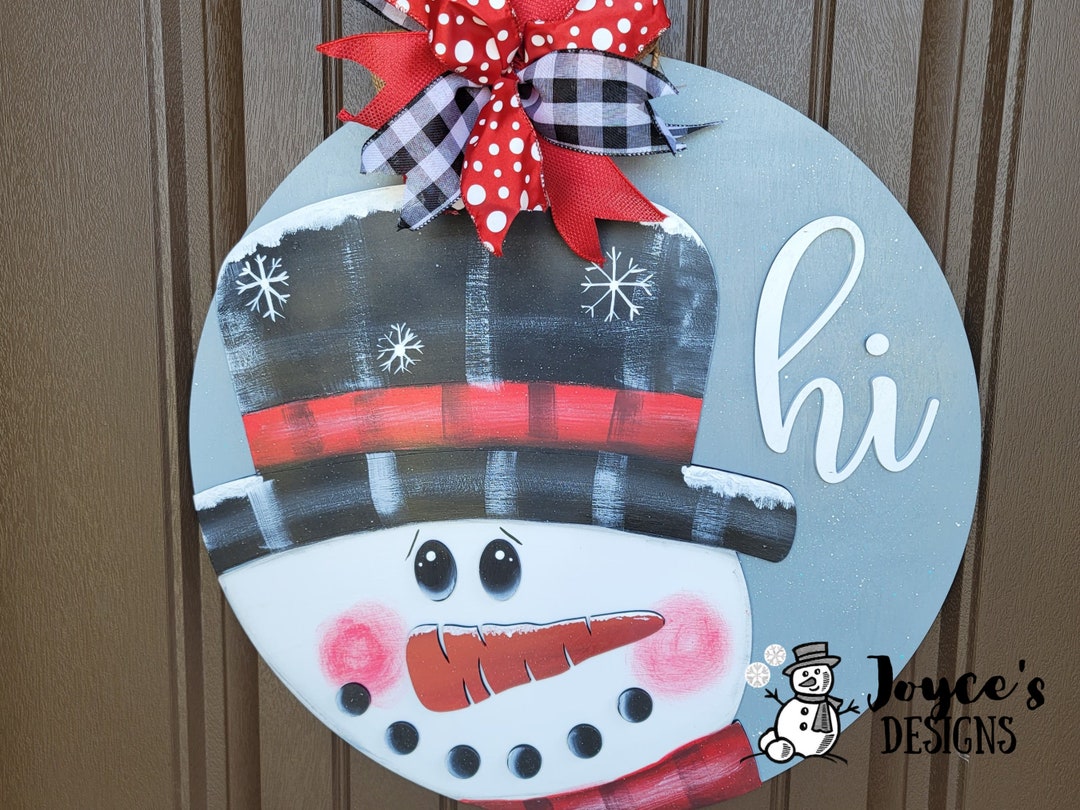 Doorhanger Snowman Doorhanger, Winter Decor, Winter Porch Decor, Winter ...