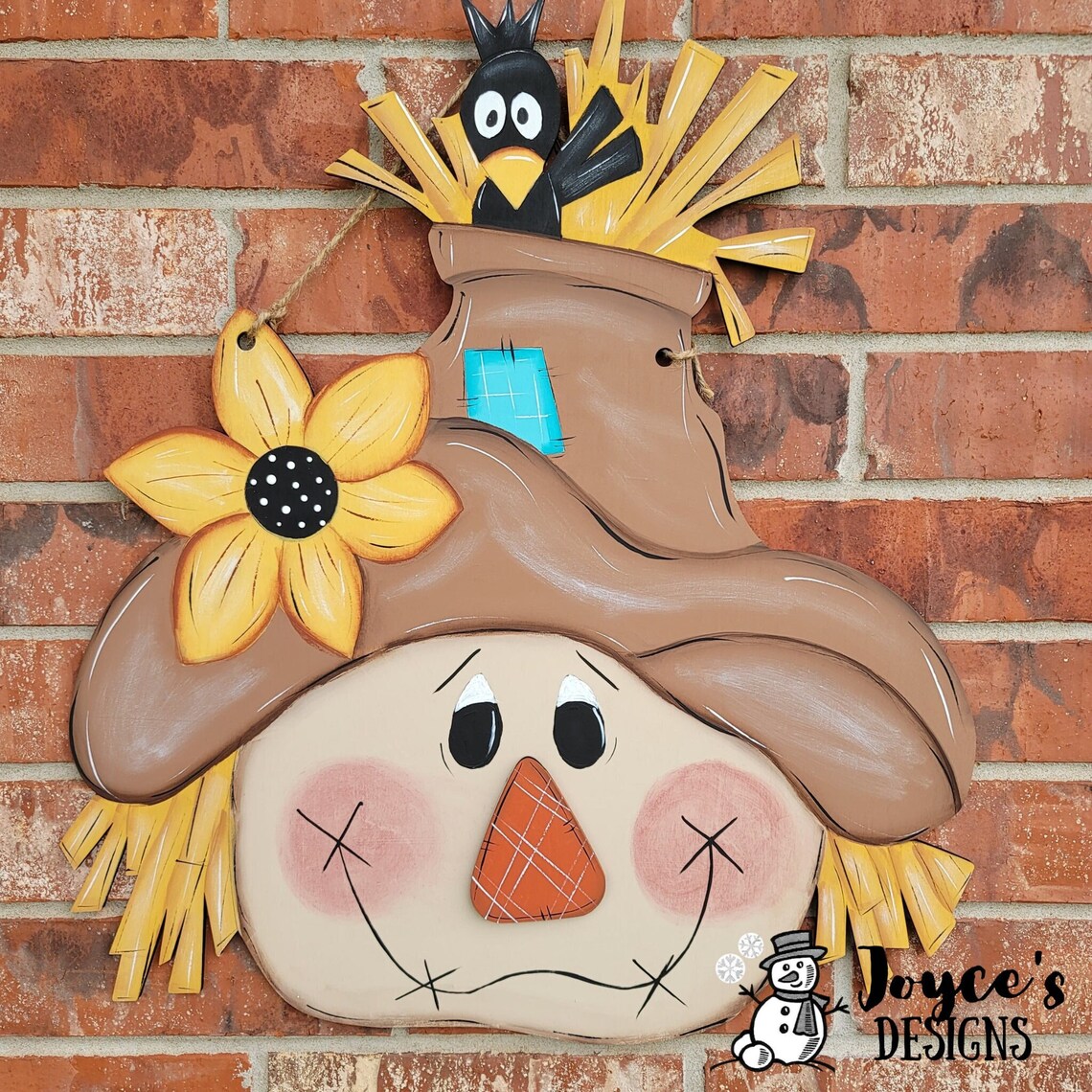 Cute Scarecrow Scarecrow Sign Fall Decor Fall Doorhanger - Etsy
