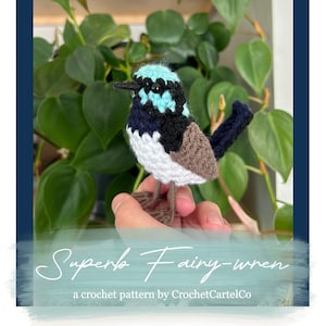 Superb Fairywren Written Crochet Pattern | Realistic Bird Crochet ...
