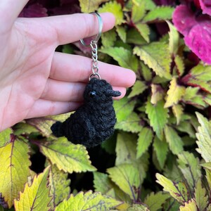 Tiny Birdies Crochet Crow Keychain Blackbird / Raven Crow Keychain ...