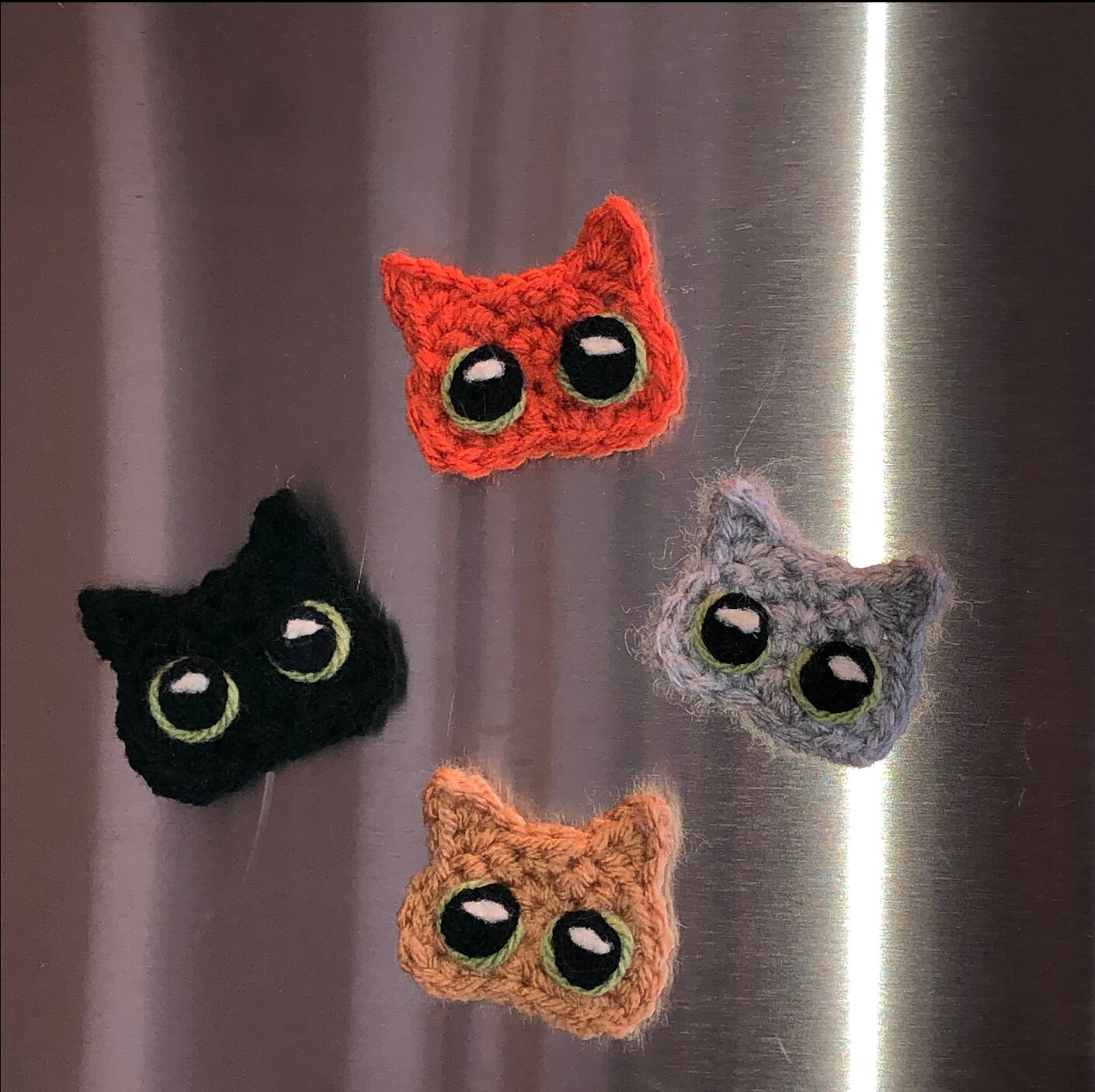 Cute Crochet Cat Magnets | Cat Family Fridge Magnets | Cat Amigurumi ...
