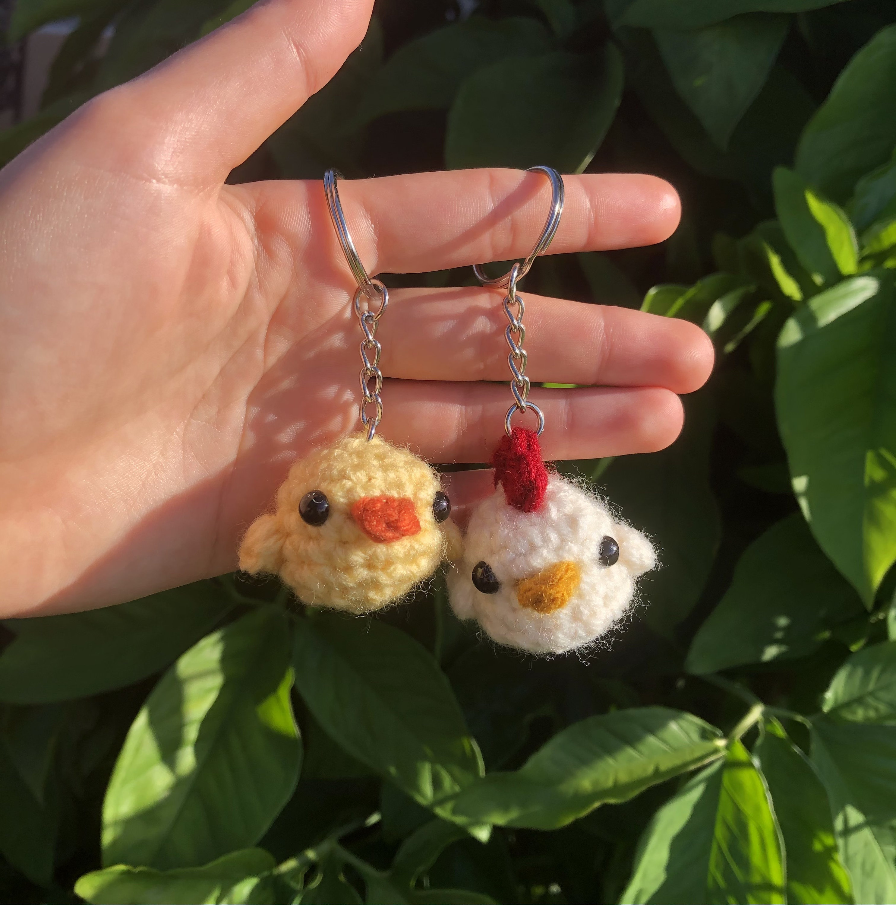 Cute Little Crochet Chick & Hen Keychain Yellow Chick/duck | Etsy