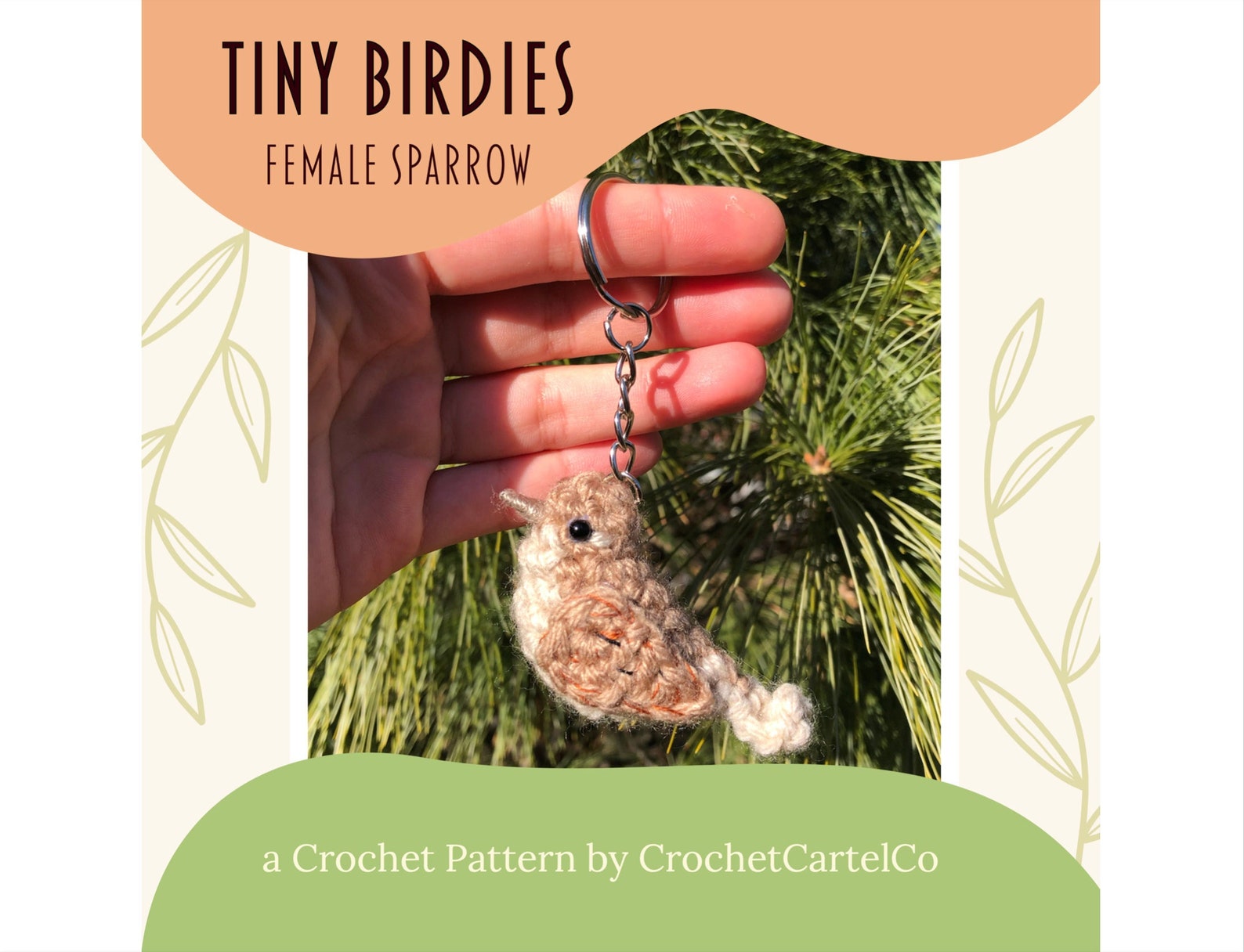 Tiny Birdies Crochet Female Sparrow Written Crochet Pattern - Etsy