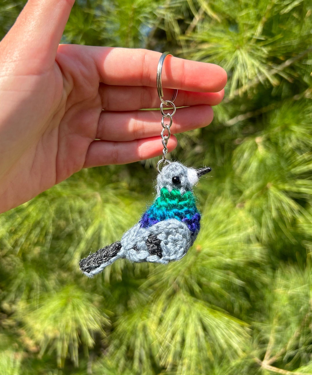 Tiny Birdies Crochet Pigeon Keychain | Crochet Bird Keychain | Bird ...