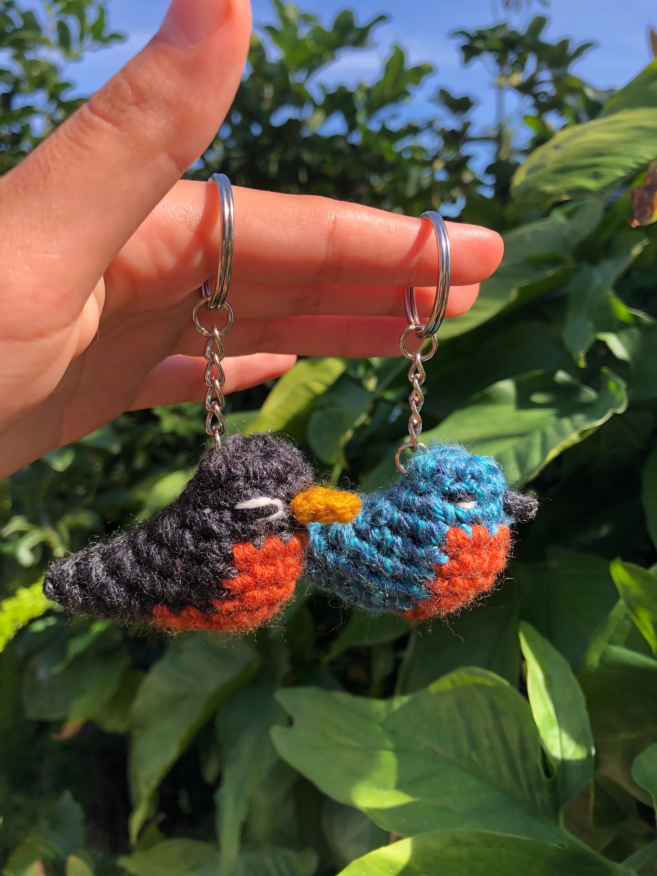 Crochet Baby Bluebird or Robin Keychain | Crochet Amigurumi | Plush Toy ...