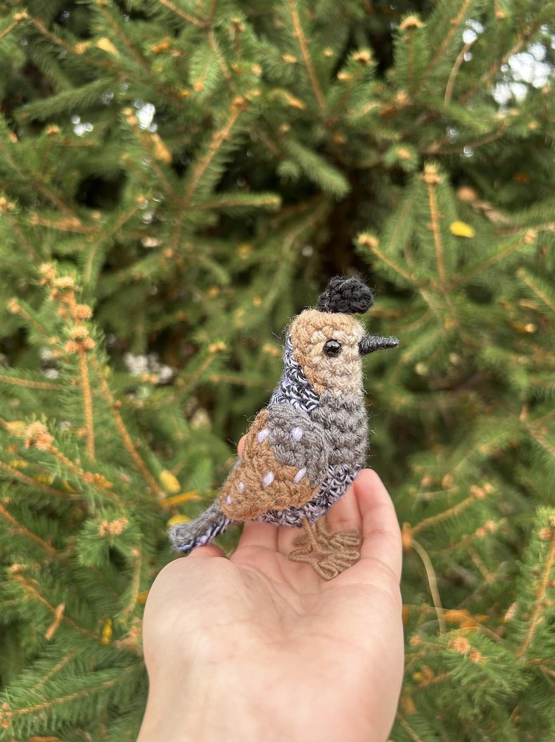 Crochet Female California Quail | Realistic Bird Crochet Amigurumi ...