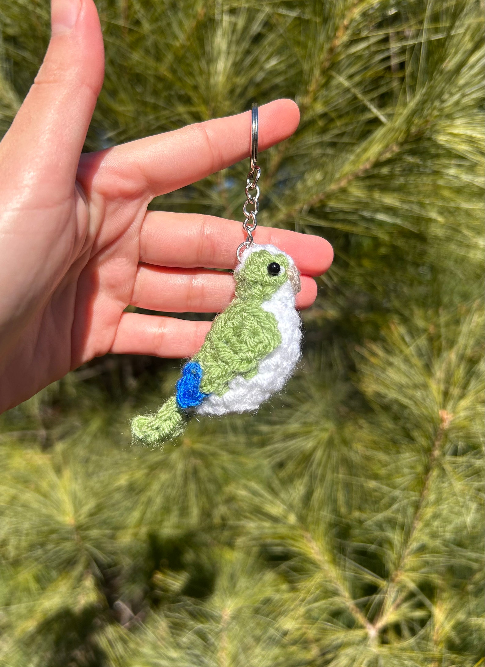Tiny Birdies Quaker Parrot Keychain | Monk Parakeet Crochet Bird ...