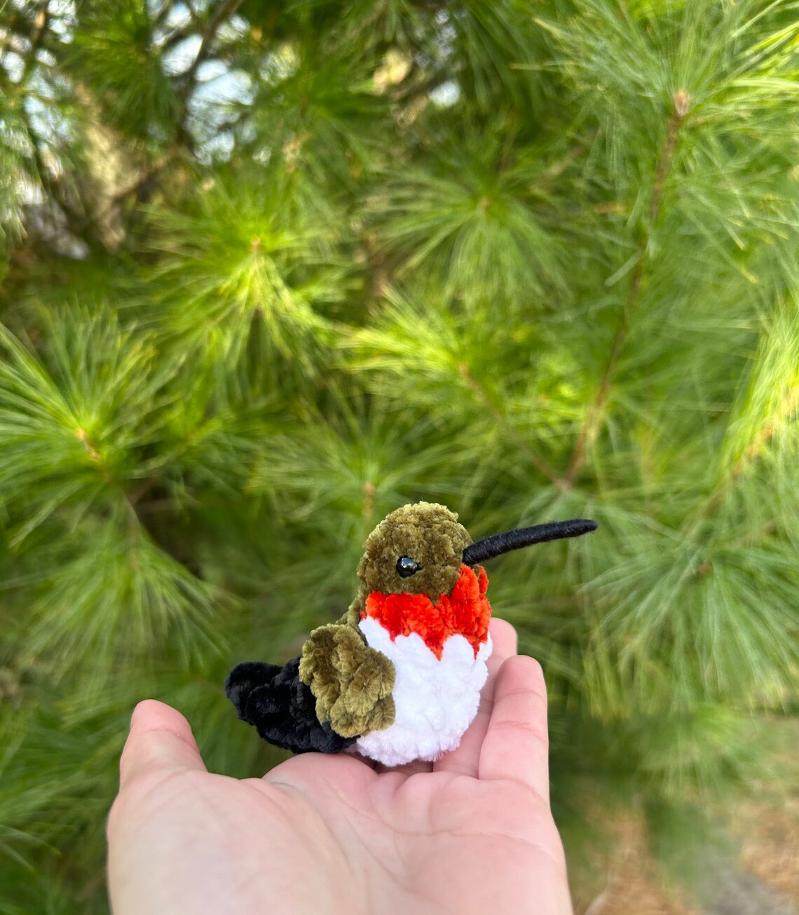 Super Soft Crochet Ruby Throated Hummingbird | Crochet Amigurumi ...