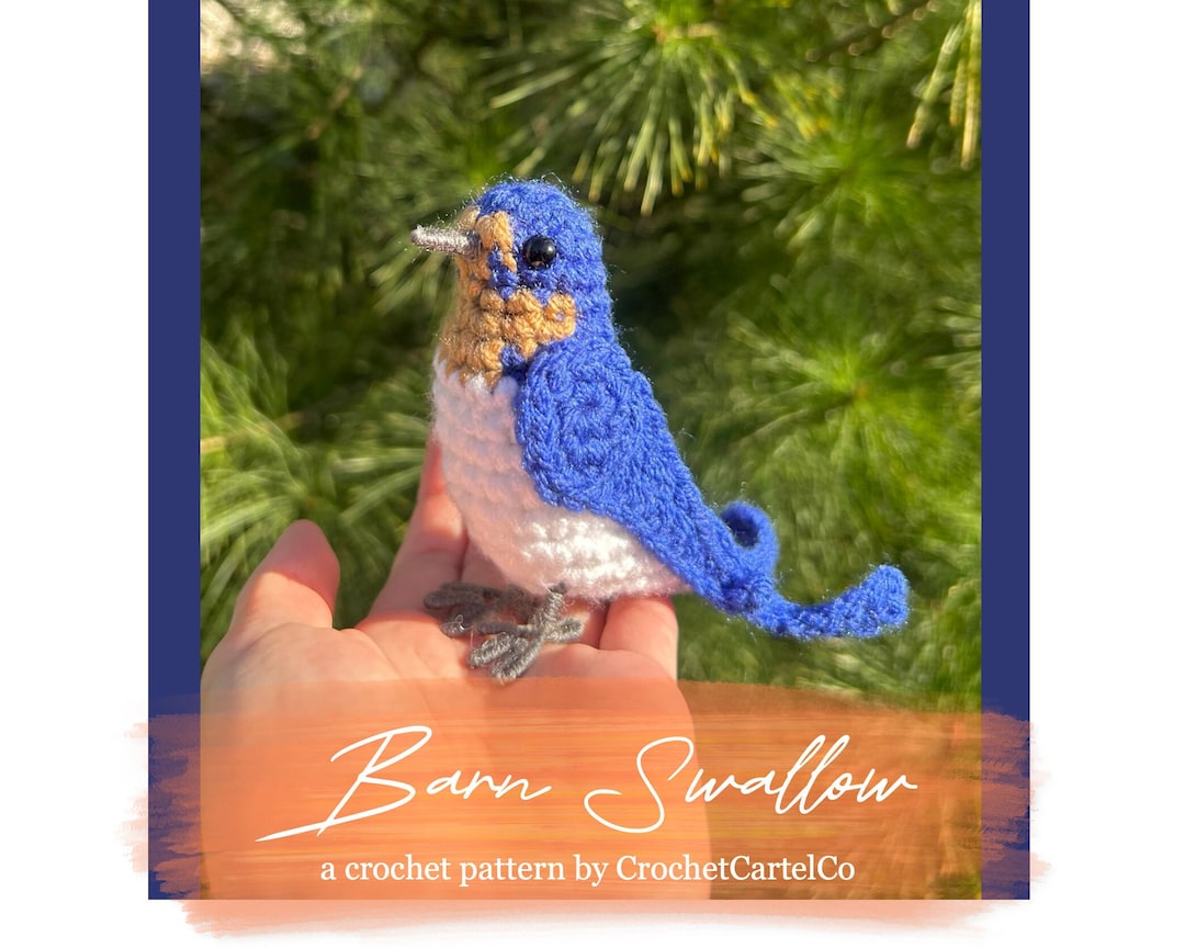 Barn Swallow Written Crochet Pattern | Realistic Bird Crochet Pattern ...