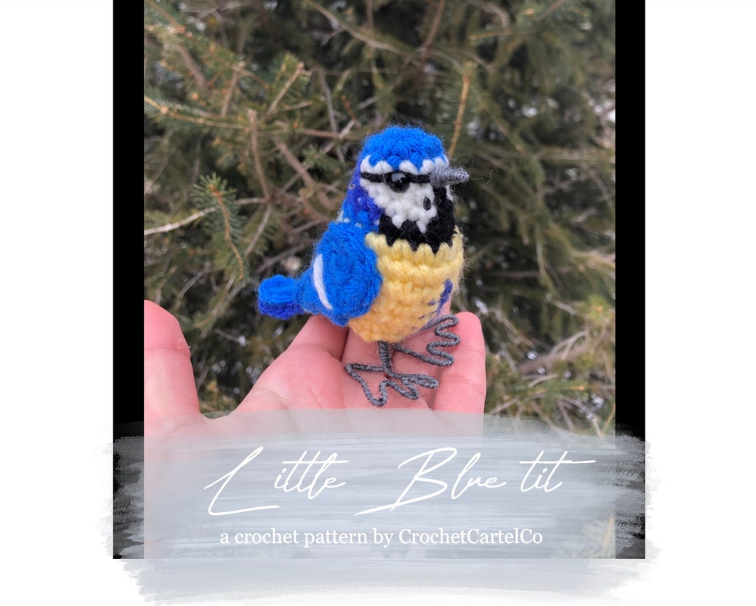 Little Blue Tit Written Crochet Pattern | Realistic Bird Crochet ...