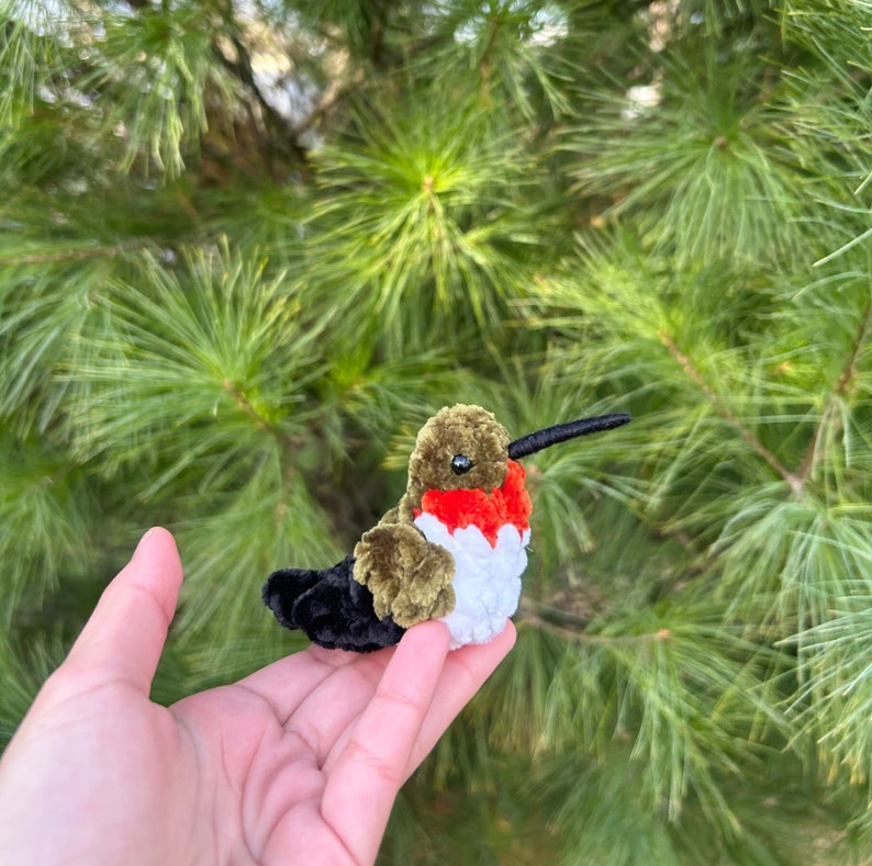 Super Soft Crochet Ruby Throated Hummingbird | Crochet Amigurumi ...