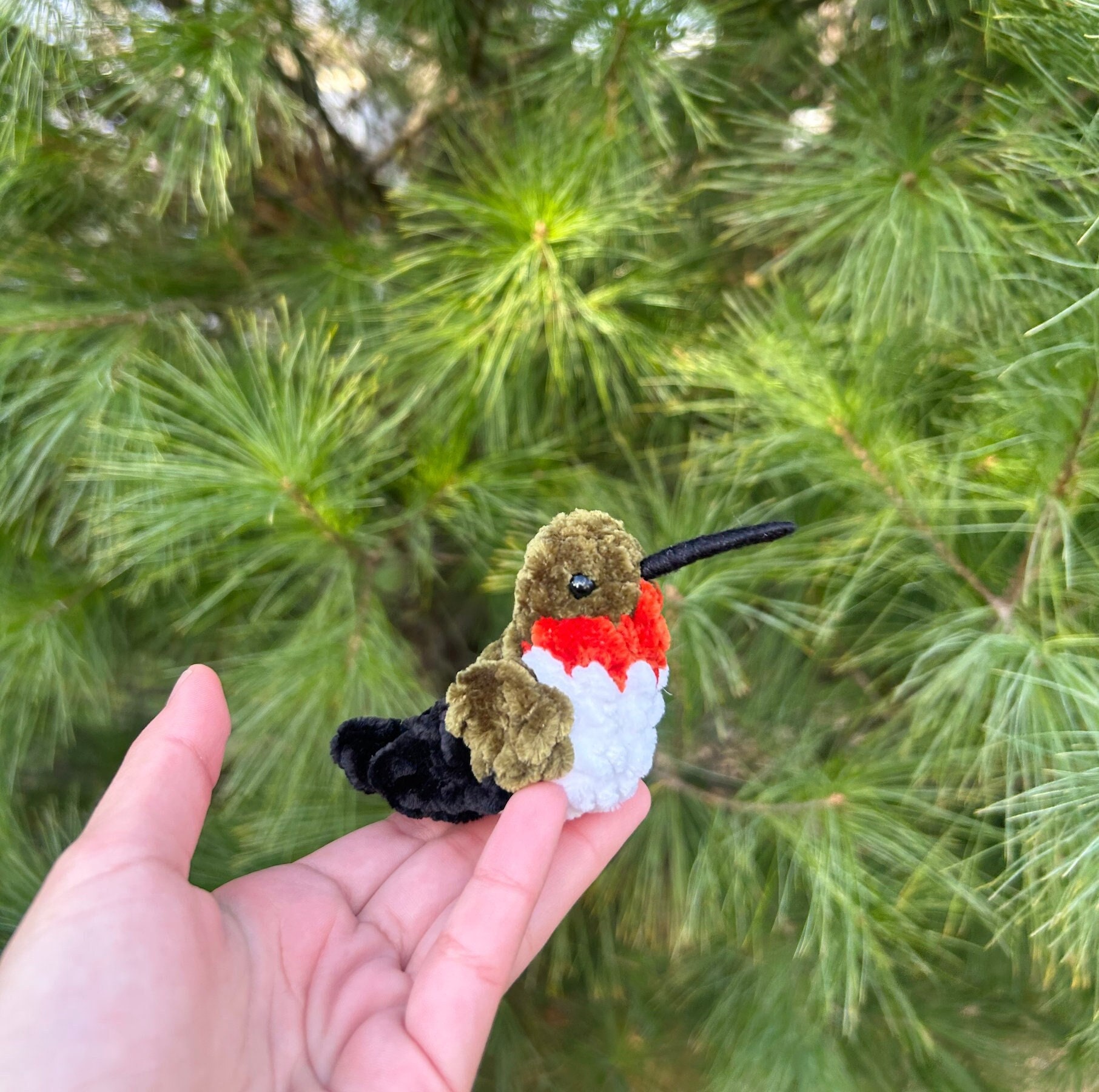 Super Soft Crochet Ruby Throated Hummingbird | Crochet Amigurumi ...