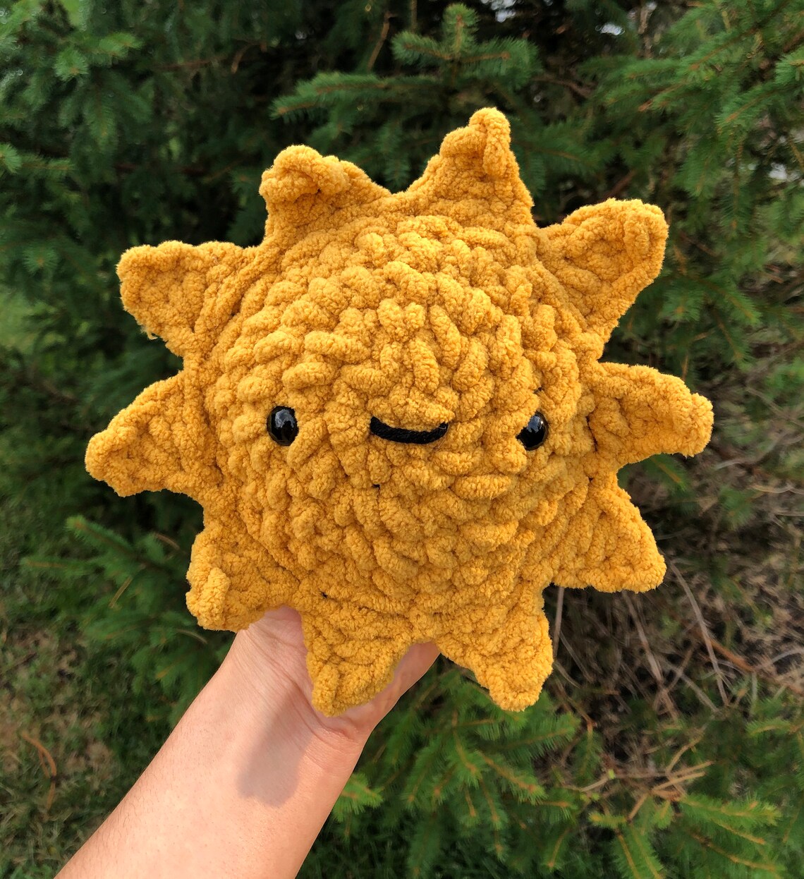Happy Crochet Sun Plushie | Crochet Amigurumi | Plush Toy Accessory ...