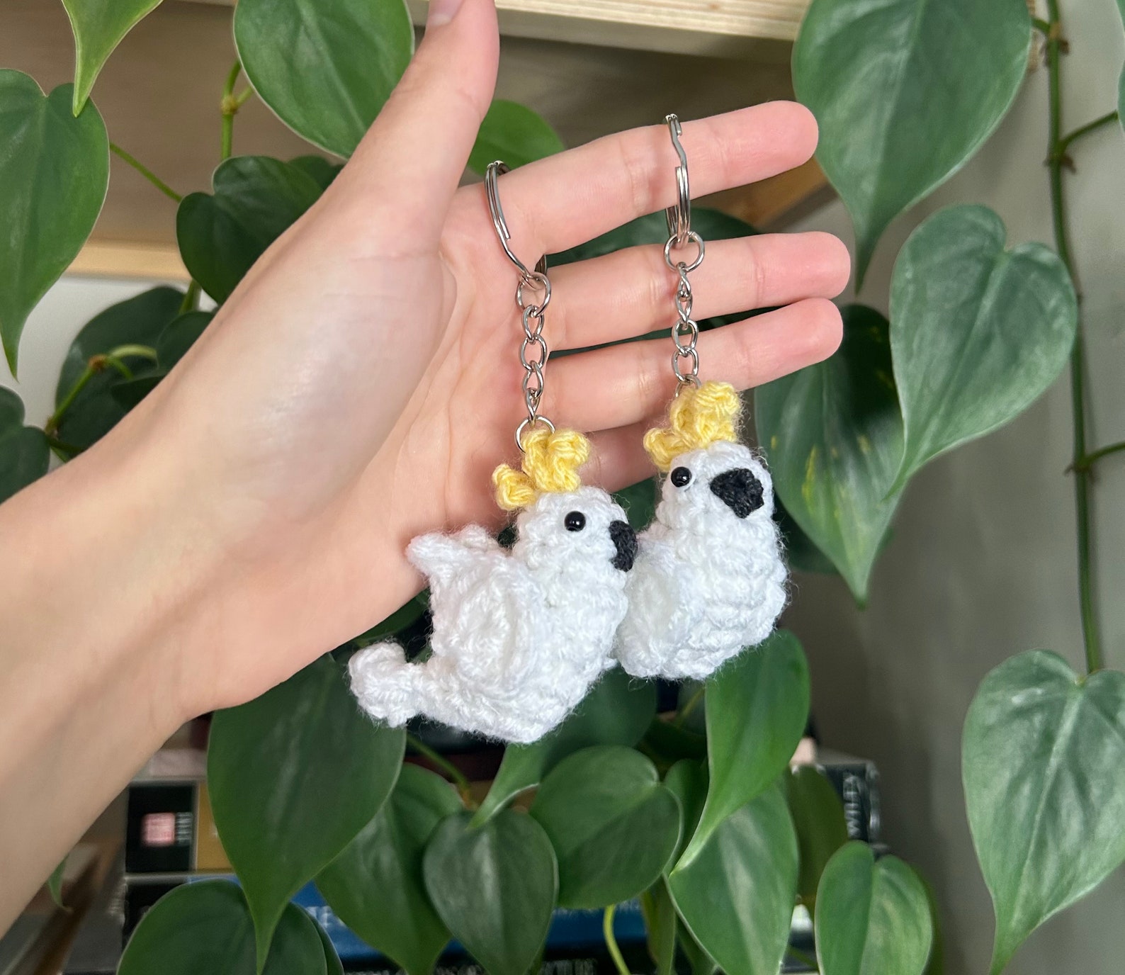 Tiny Birdies Cockatoo Keychain | Crochet Bird Keychain | Bird Lover ...