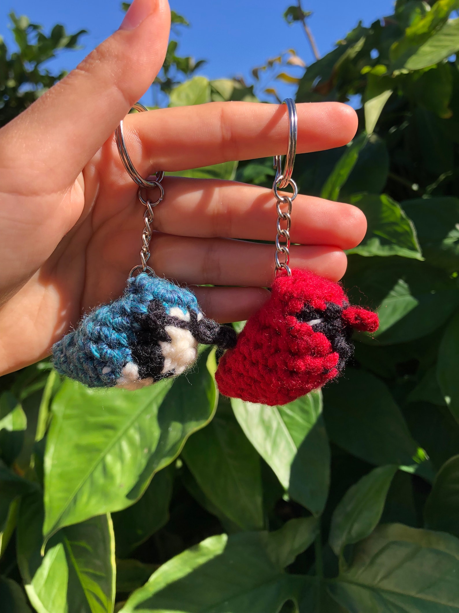 Crochet Baby Blue Jay or Cardinal Keychain Crochet Amigurumi | Etsy