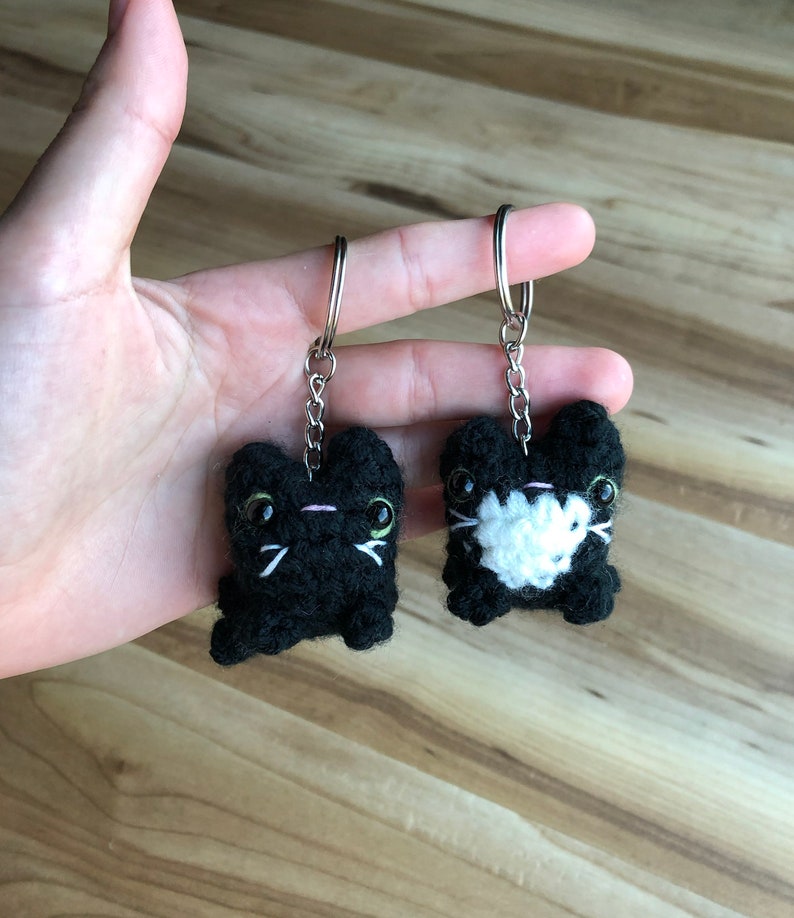 Crochet Cat Keychain Crochet Kitty Amigurumi Kitten Plush - Etsy