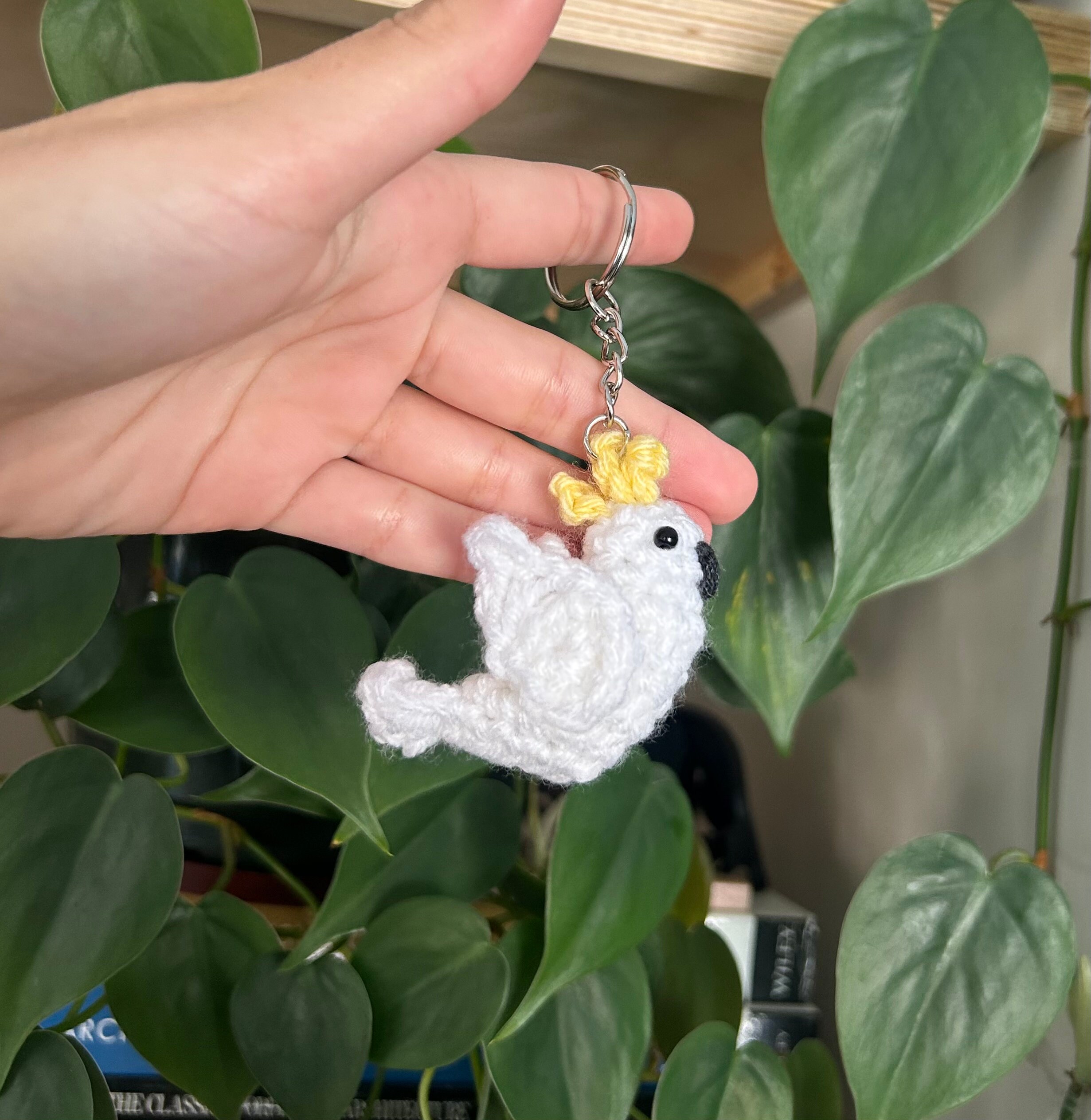 Tiny Birdies Cockatoo Keychain | Crochet Bird Keychain | Bird Lover ...