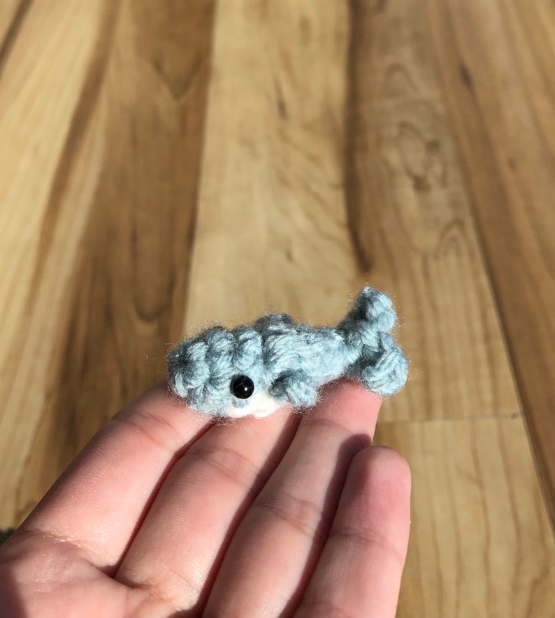 Crochet Tiny Pocket Whales Crochet Whale Keychain Ocean - Etsy