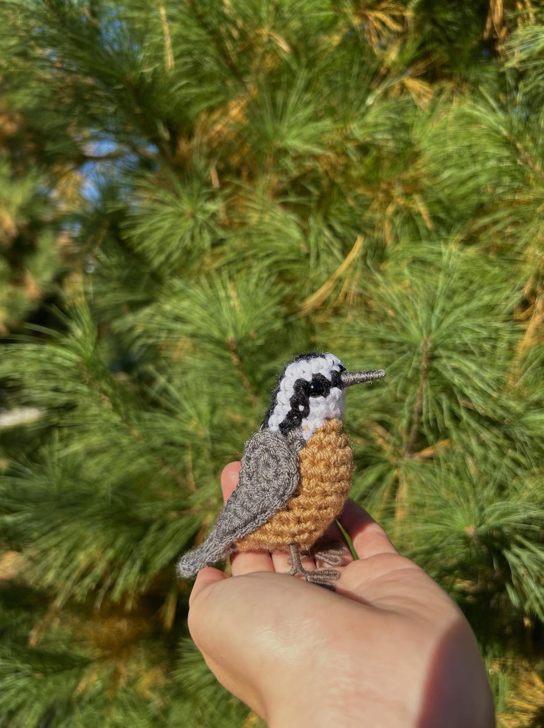 Crochet Red-breasted Nuthatch | Realistic Bird Crochet Amigurumi ...