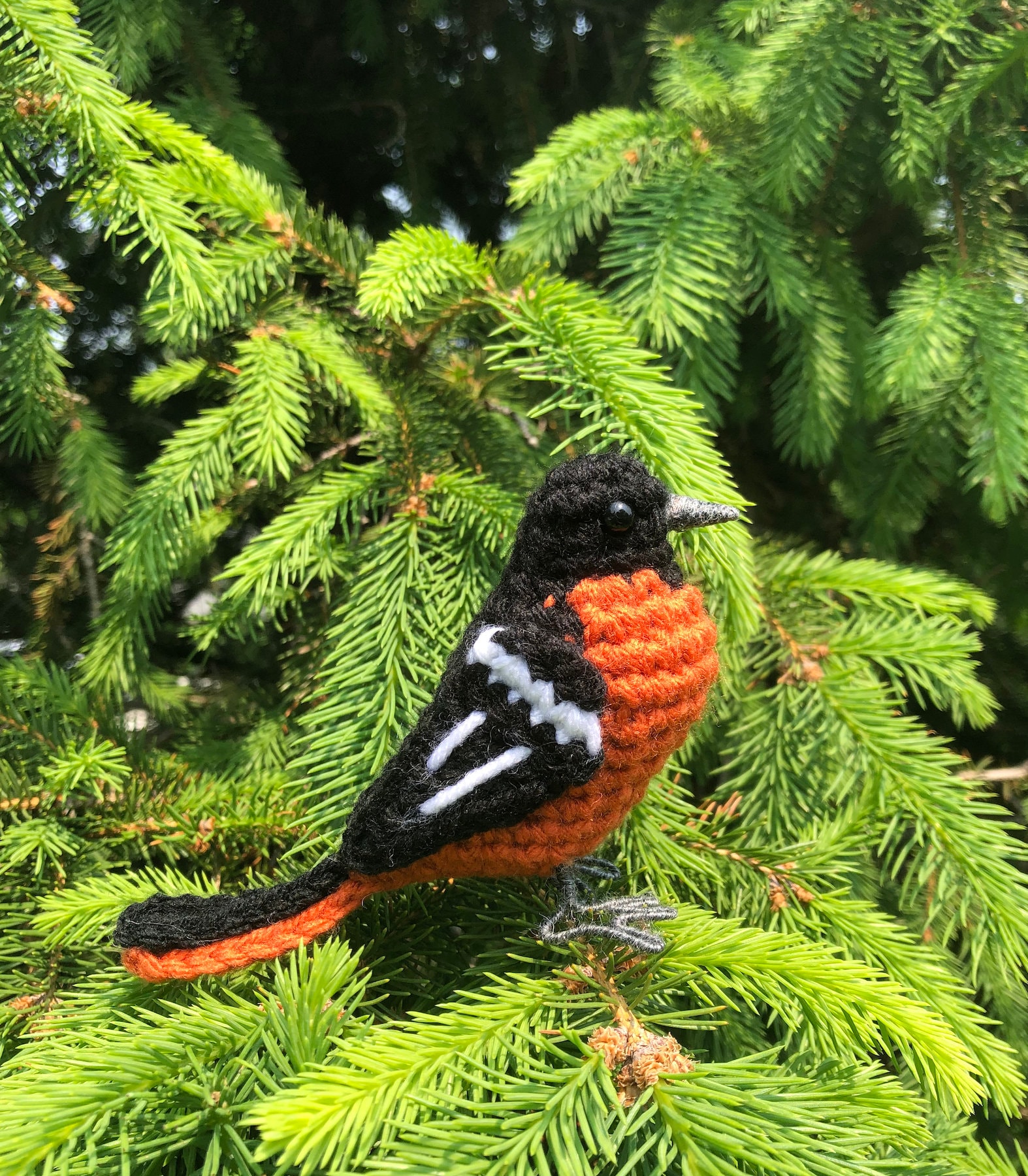 Baltimore Oriole Written Crochet Pattern | Realistic Garden Bird ...