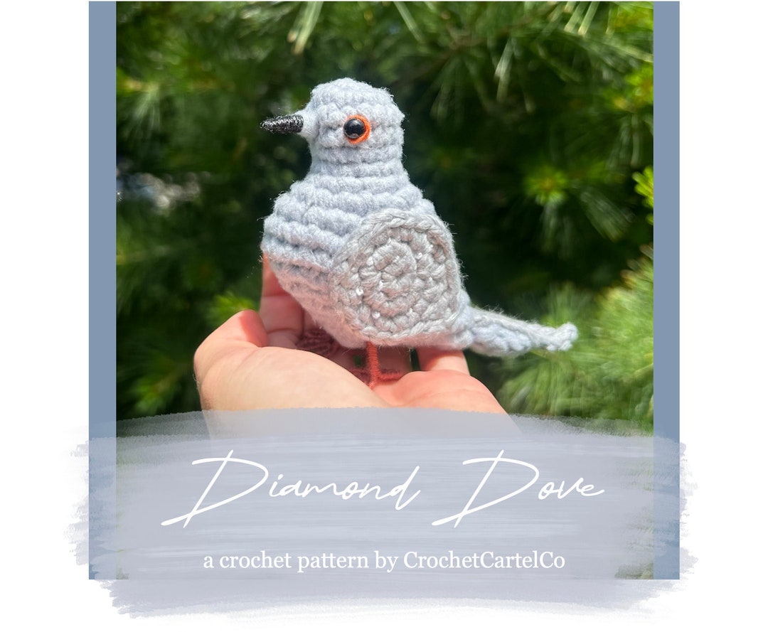 Diamond Dove Written Crochet Pattern | Realistic Crochet Bird Amigurumi ...
