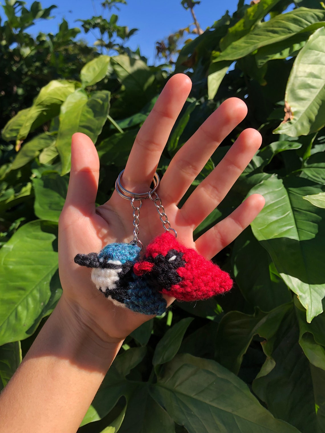 Crochet Baby Blue Jay or Cardinal Keychain Crochet Amigurumi - Etsy