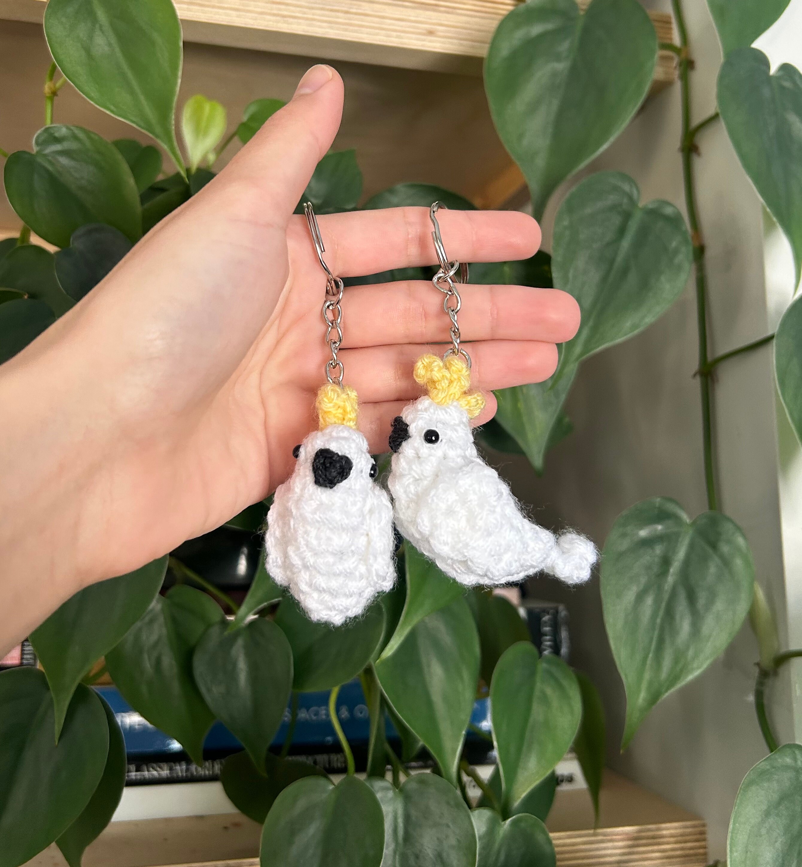 Tiny Birdies Cockatoo Keychain | Crochet Bird Keychain | Bird Lover ...