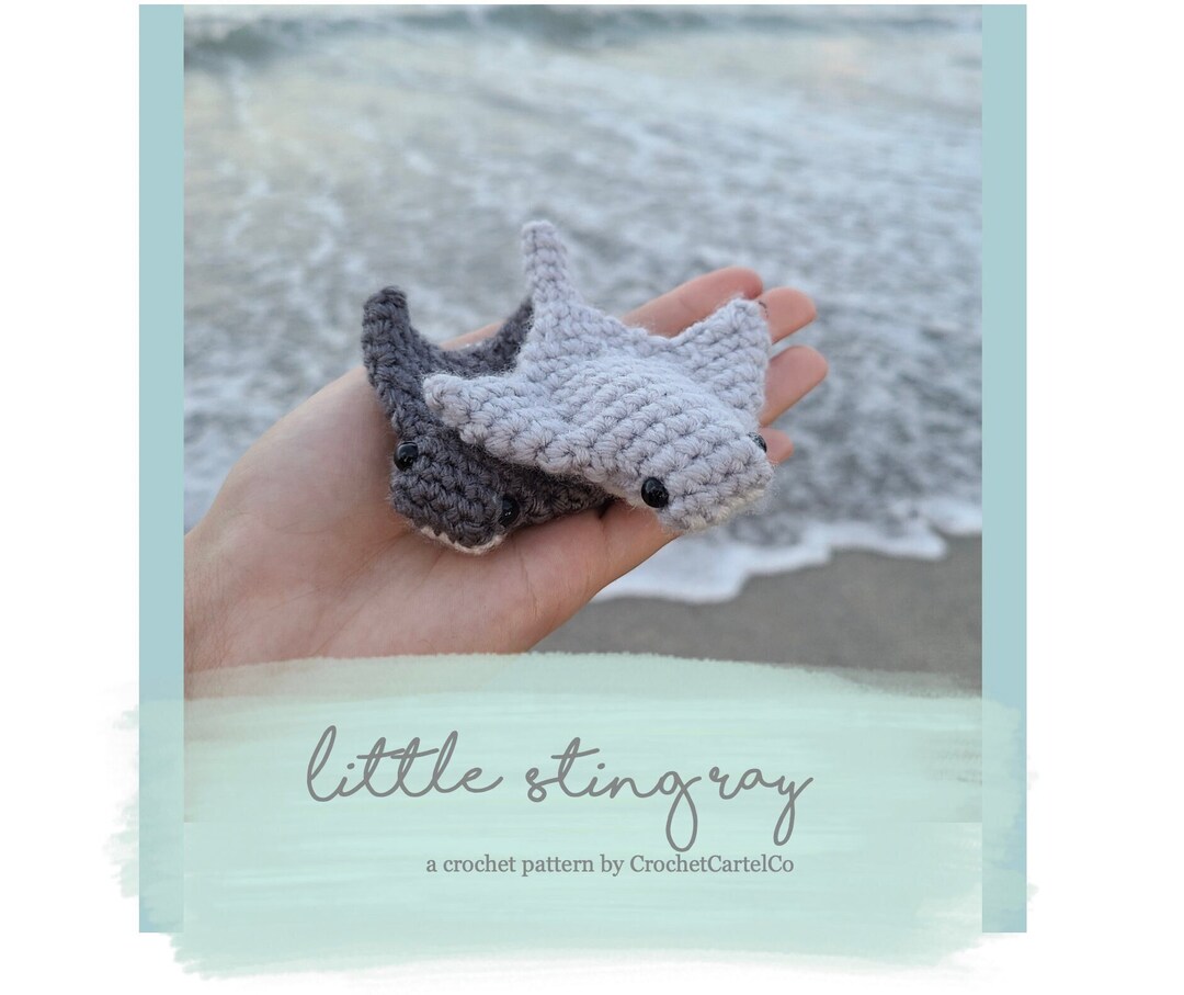 Little Stingray Written Crochet Pattern | Manta Ray Crochet Amigurumi ...