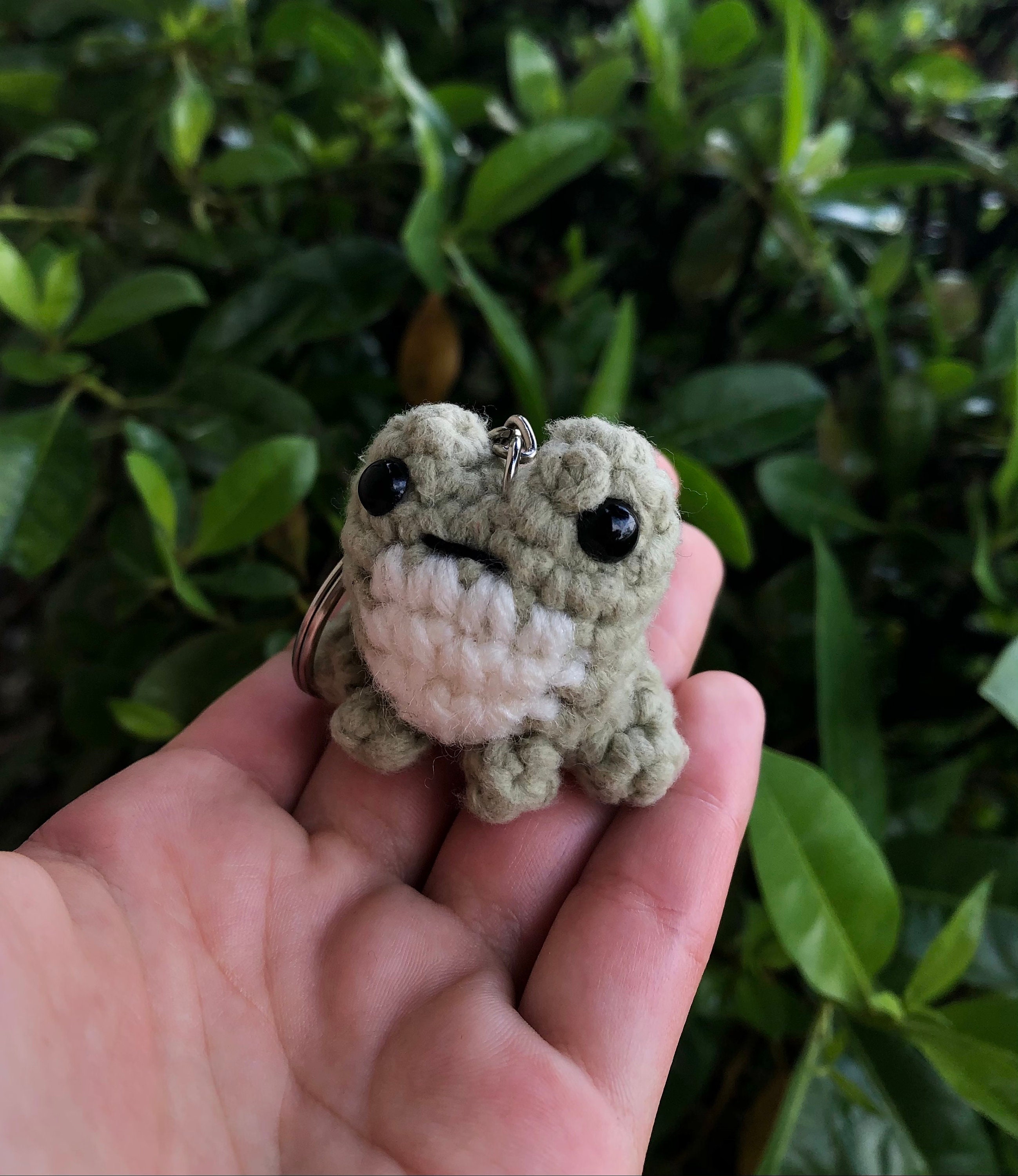 Cute Little Crochet Frog Keychain Green Frog Plush Amigurumi - Etsy